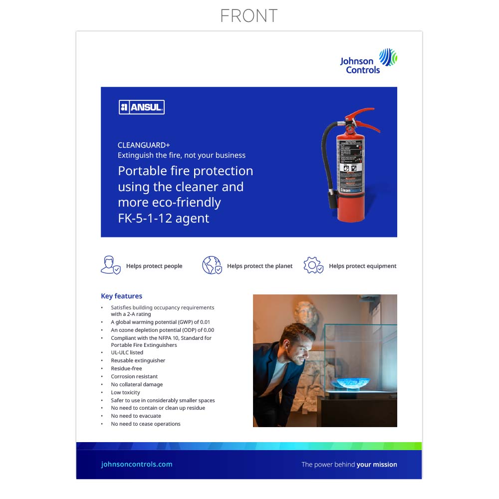 CLEANGUARD+ Portable Fire Protection